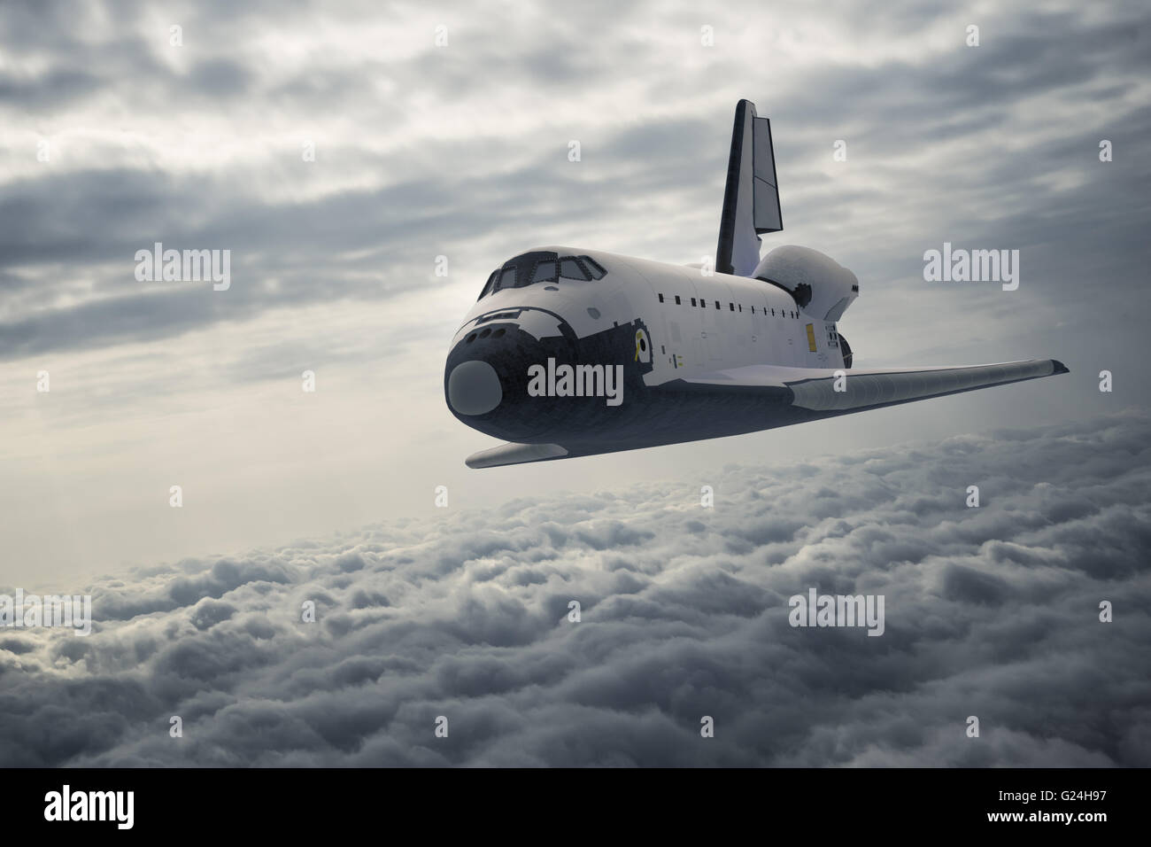 Space Shuttle Landing Stock Photo - Alamy