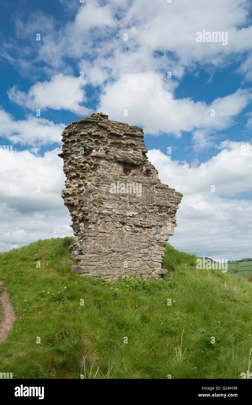 Clun Castle Ruins Clun Shropshire West Midlands England UK Stock Photo ...