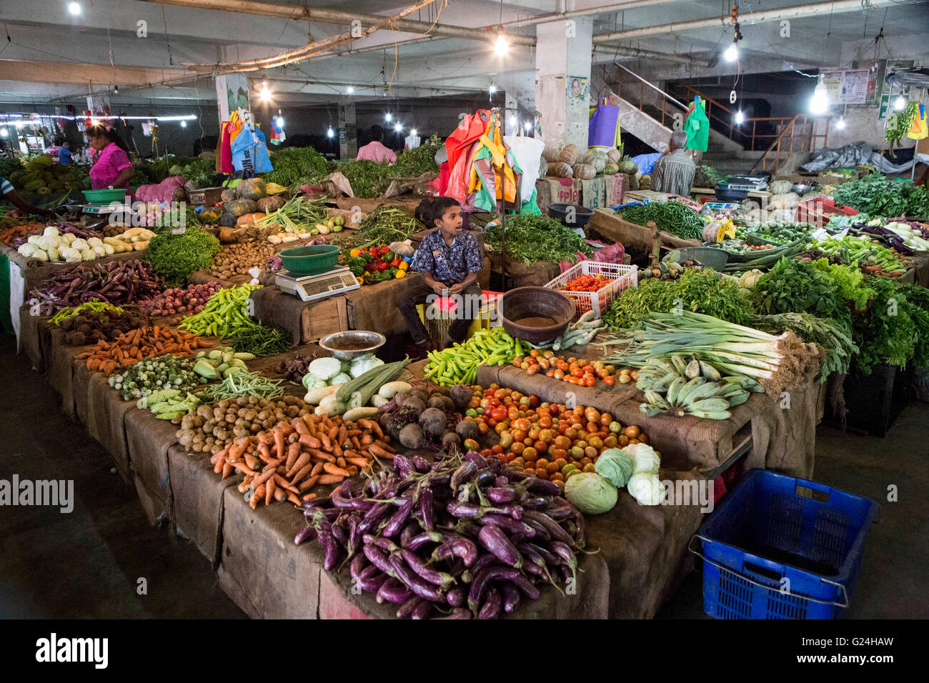 Bandarawela , Sri Lanka. Indoor market Stock Photo - Alamy