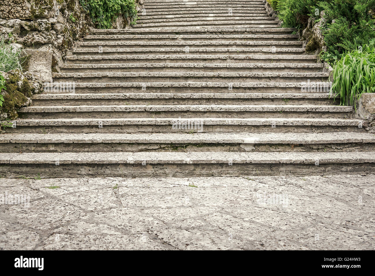 Old stone steps hi-res stock photography and images - Alamy