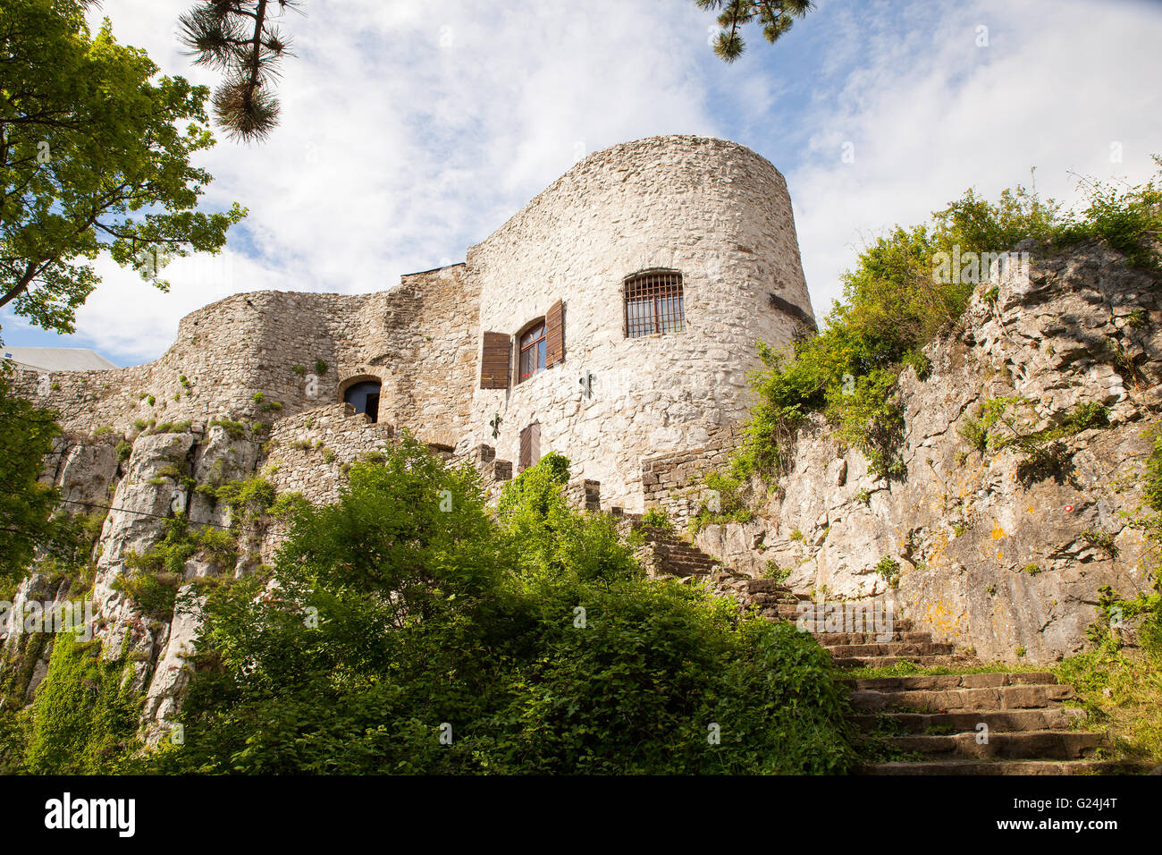 View of the St. Servolo castle in Slovenia Stock Photo - Alamy