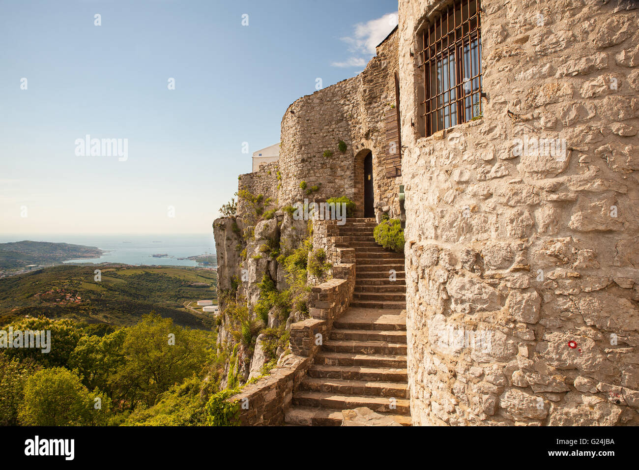 View of the St. Servolo castle in Slovenia Stock Photo - Alamy