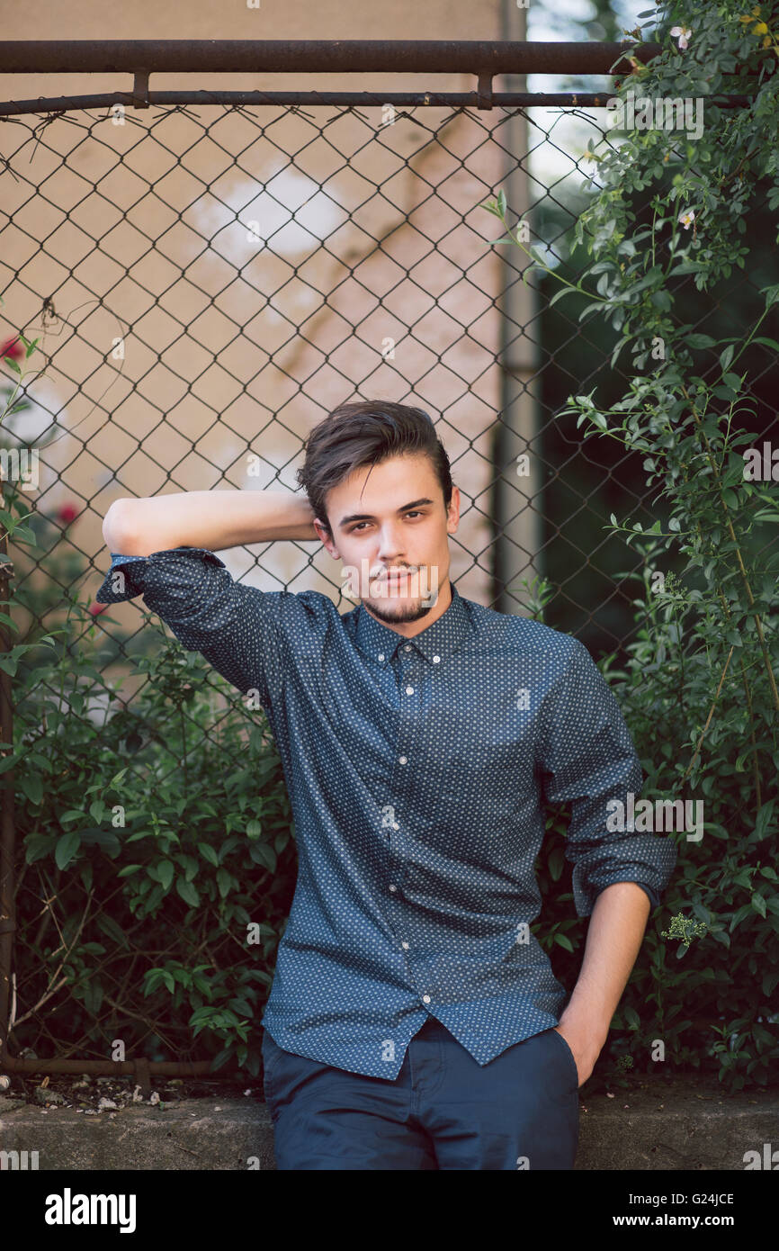 Portrait of a young handsome man Stock Photo - Alamy