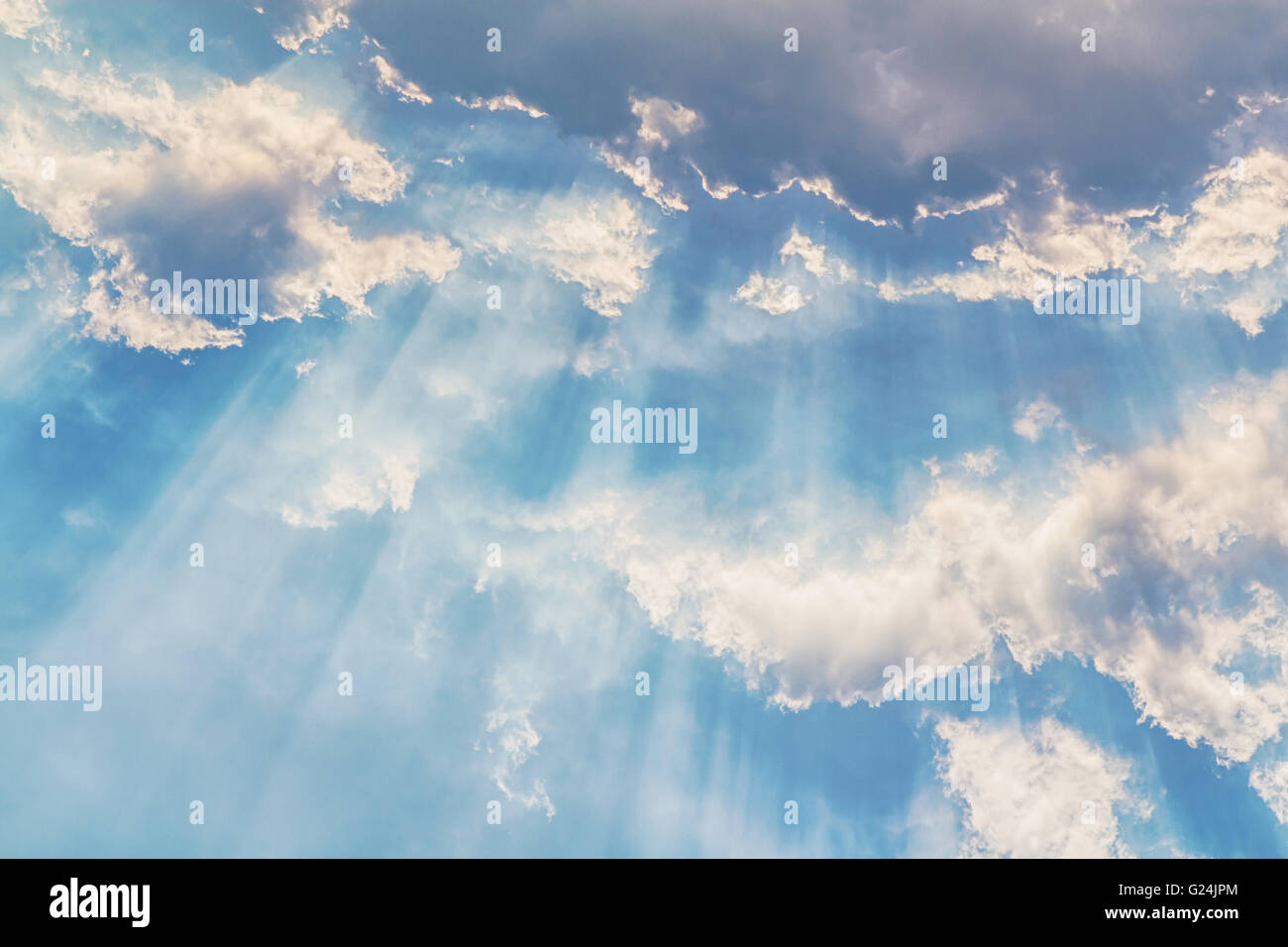 Beautiful Beam of light and the clouds Stock Photo - Alamy
