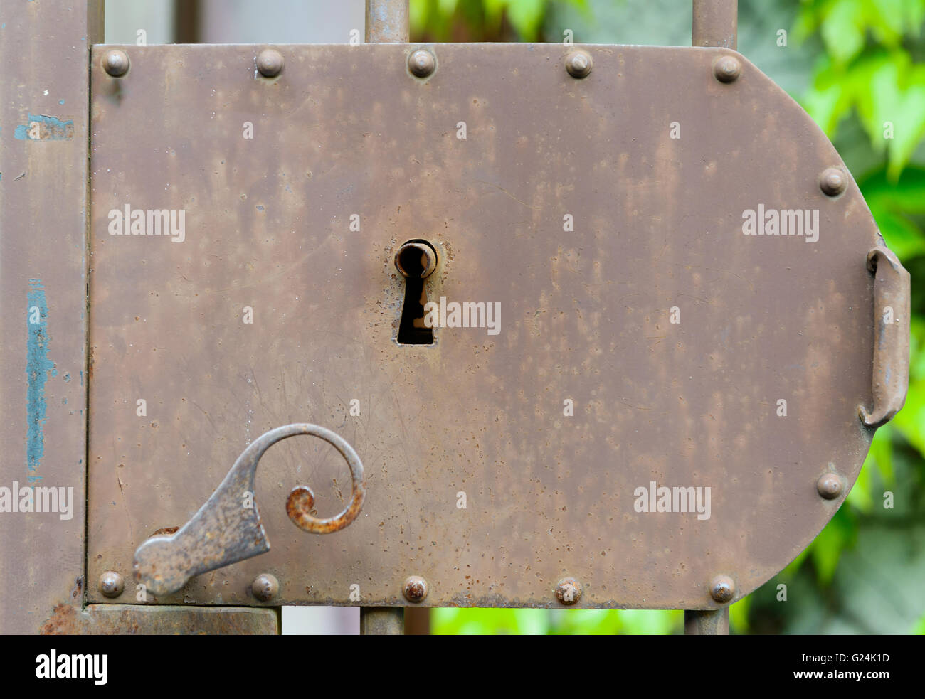 a closeup of an old door lock Stock Photo - Alamy