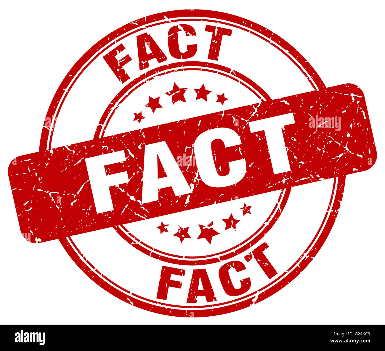 fact red grunge round vintage rubber stamp Stock Photo - Alamy