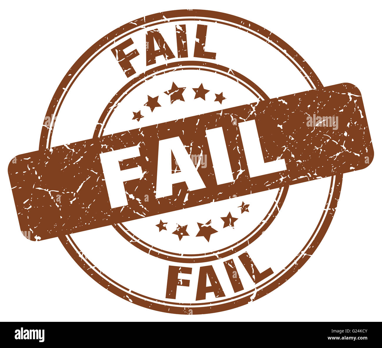 fail brown grunge round vintage rubber stamp Stock Photo - Alamy