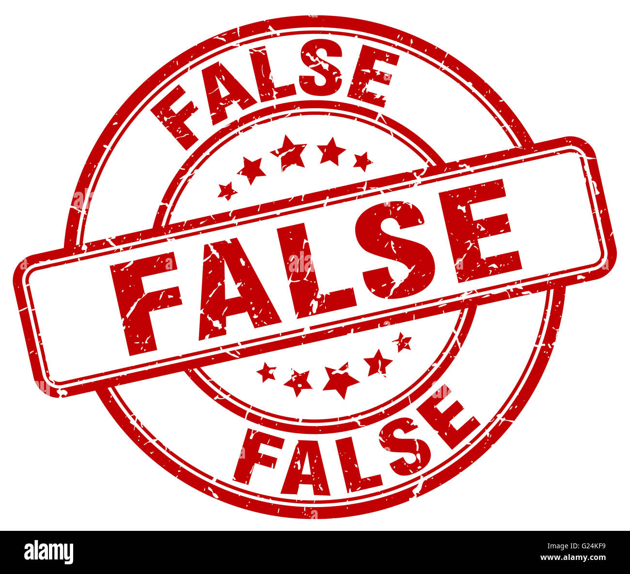 false red grunge round vintage rubber stamp Stock Photo - Alamy