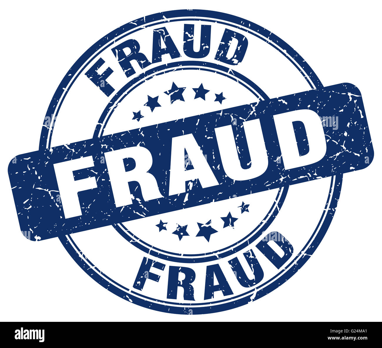 fraud blue grunge round vintage rubber stamp Stock Photo - Alamy