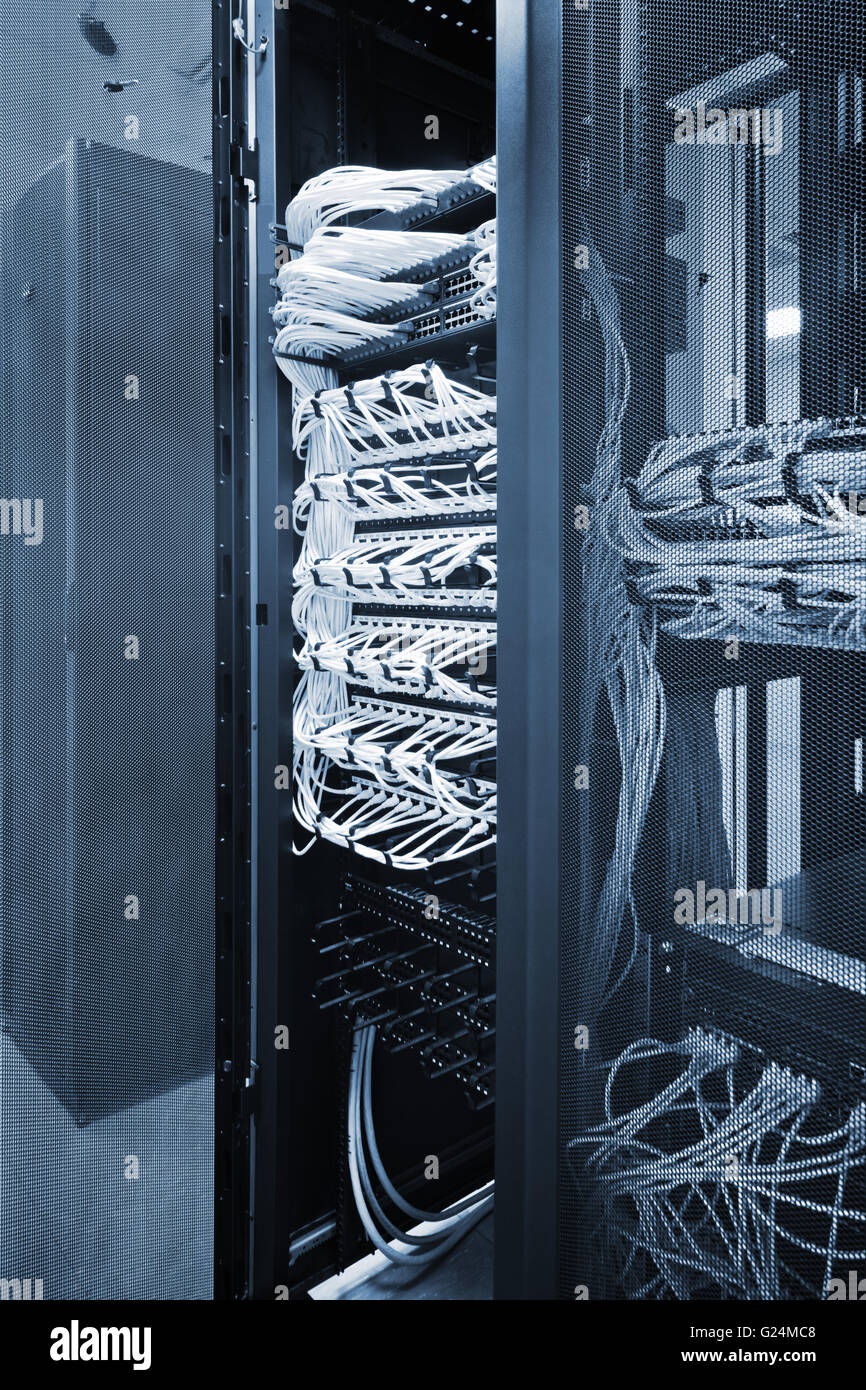 power modern network equipment to new office Stock Photo - Alamy