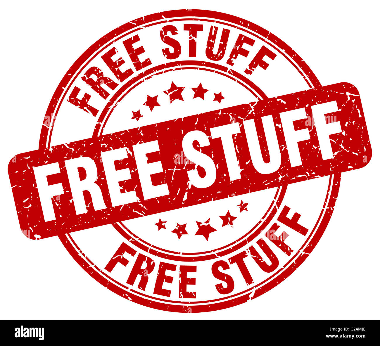 free stuff red grunge round vintage rubber stamp Stock Photo - Alamy