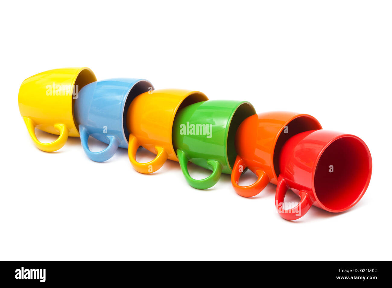 beautiful coffee cups on a white background Stock Photo - Alamy