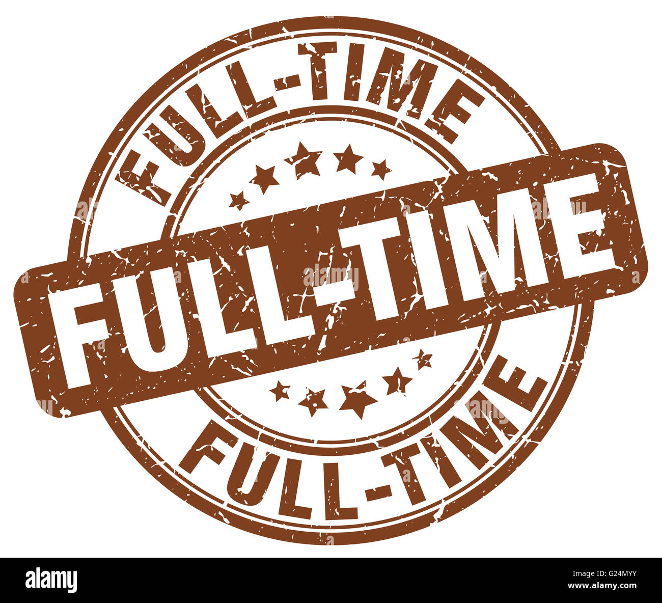 Full time grunge stamp hi-res stock photography and images - Alamy