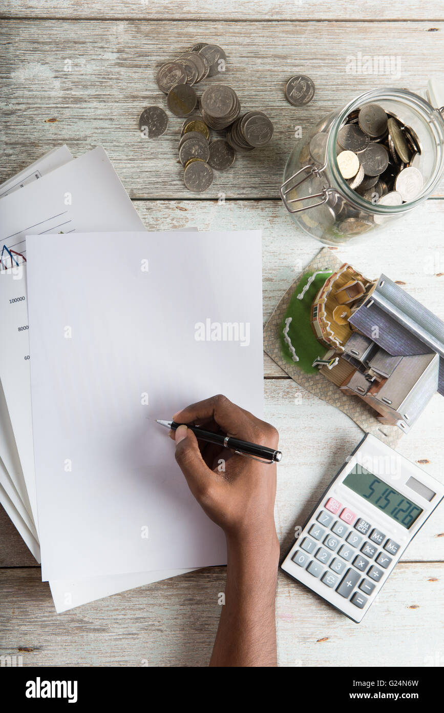 finance business calculation Stock Photo - Alamy