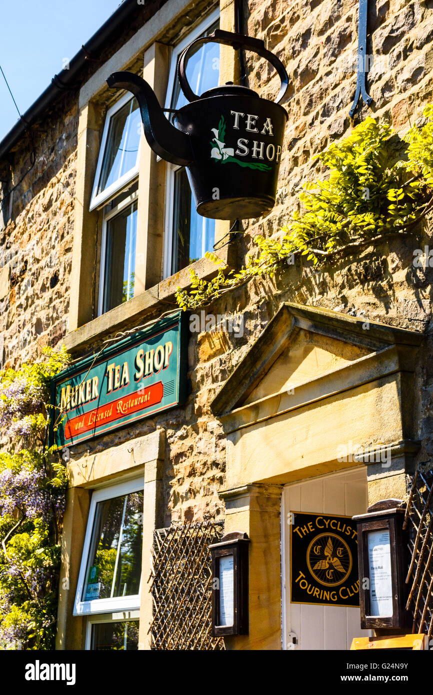 Tea shop at Muker in Swaledale Yorkshire Dales National Park England ...