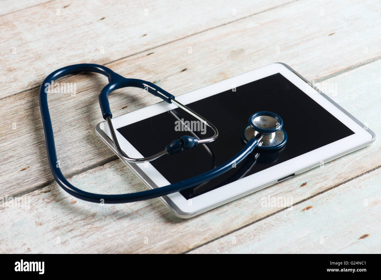Medical tablet with screen as copy space Stock Photo - Alamy