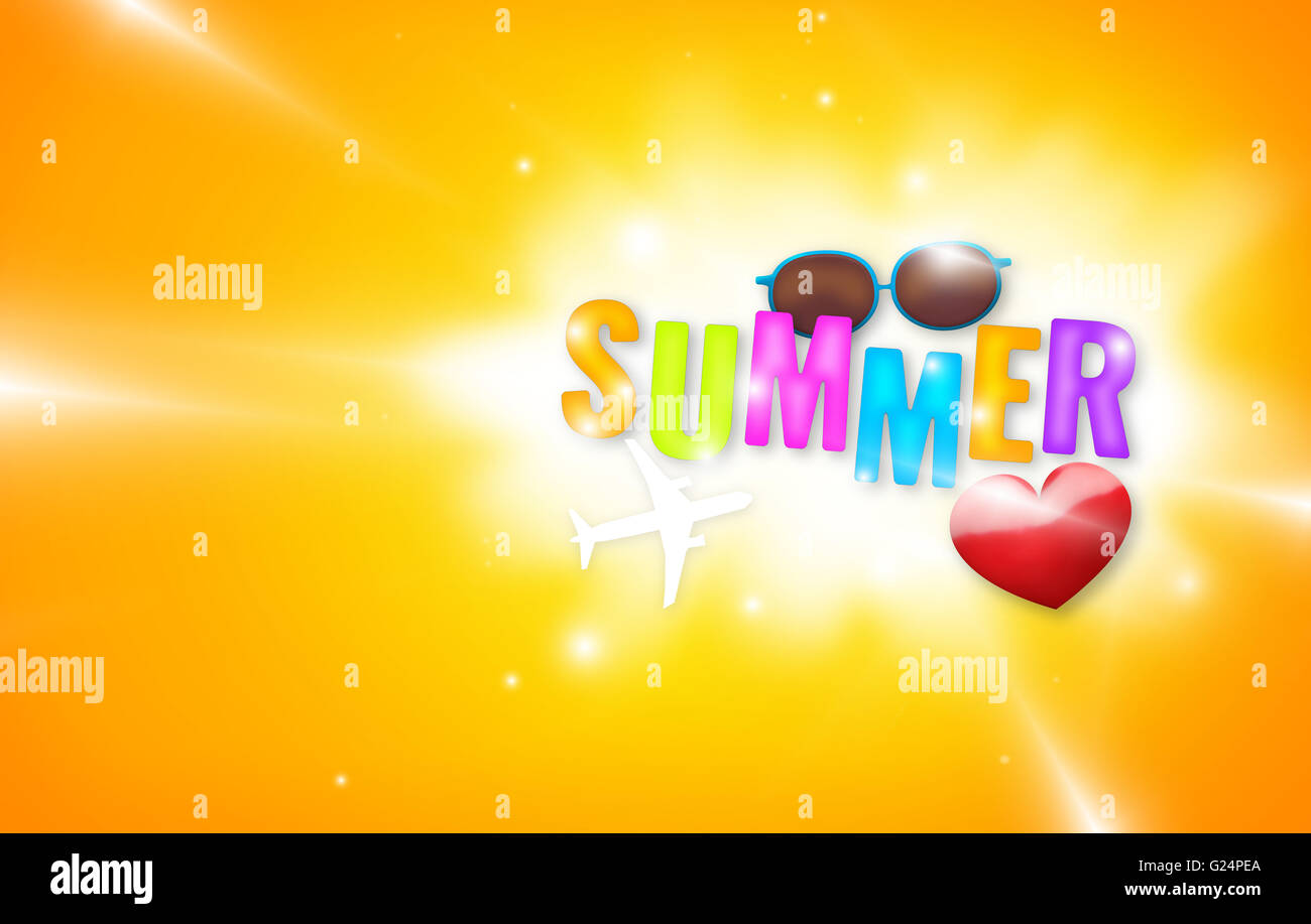 Summer Time Big Bold Stock Photo - Alamy