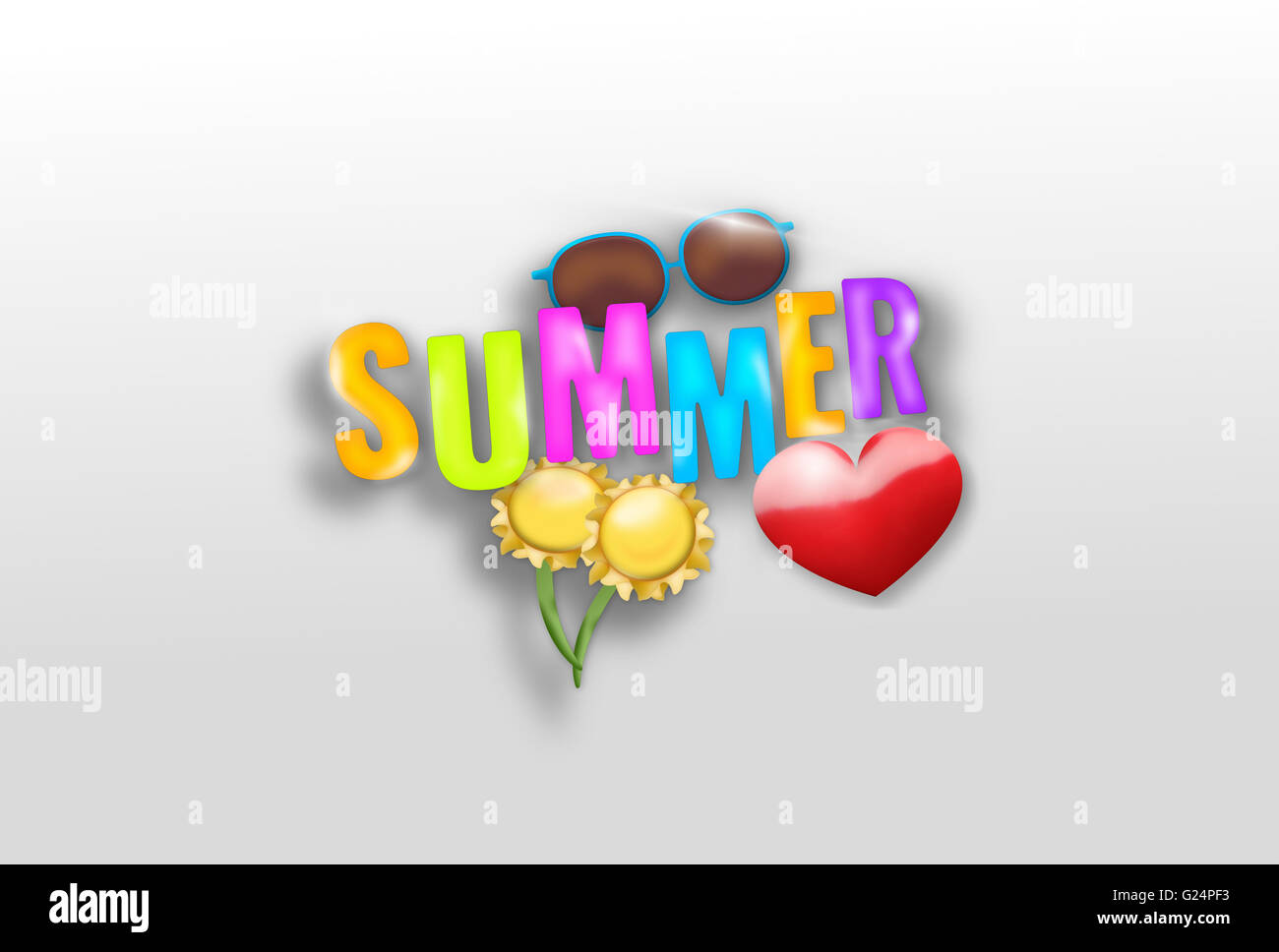 Summer Time Big Bold Stock Photo - Alamy