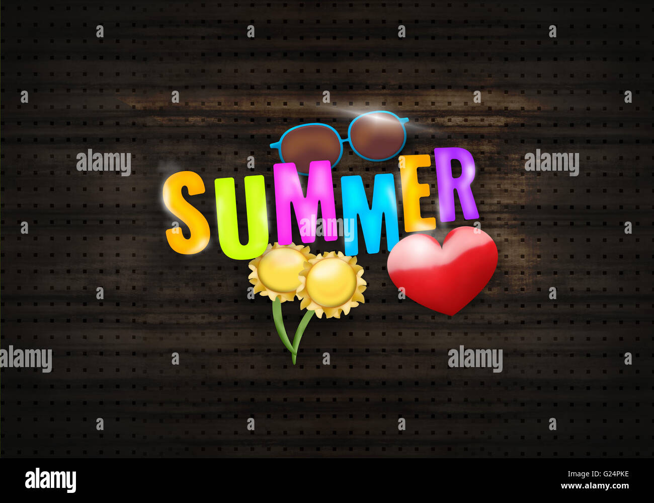 Summer Time Big Bold Stock Photo - Alamy