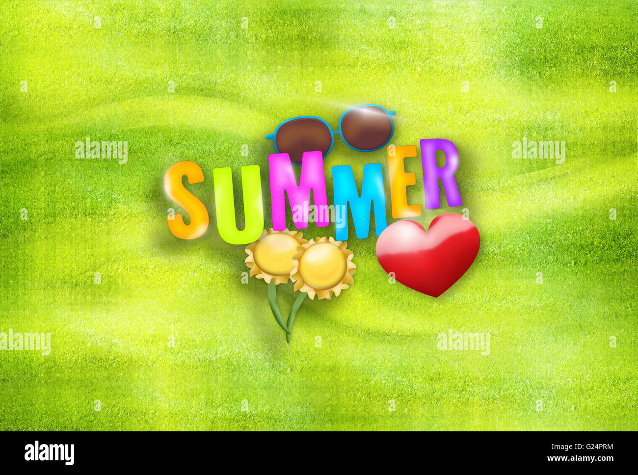 Summer Time Big Bold Stock Photo - Alamy