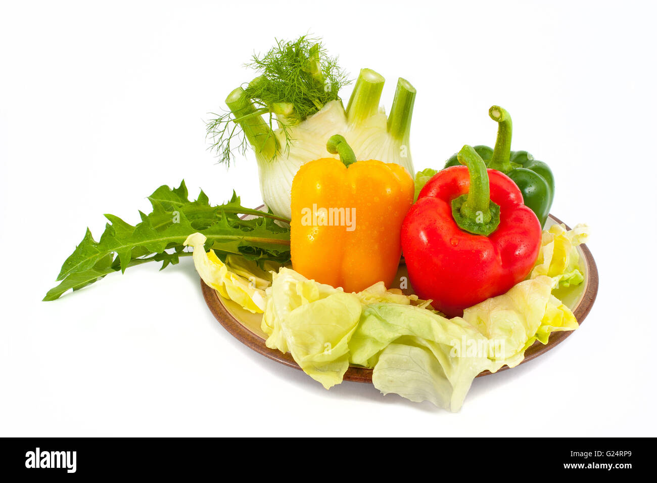 Vegetable mix on a plate Stock Photo - Alamy