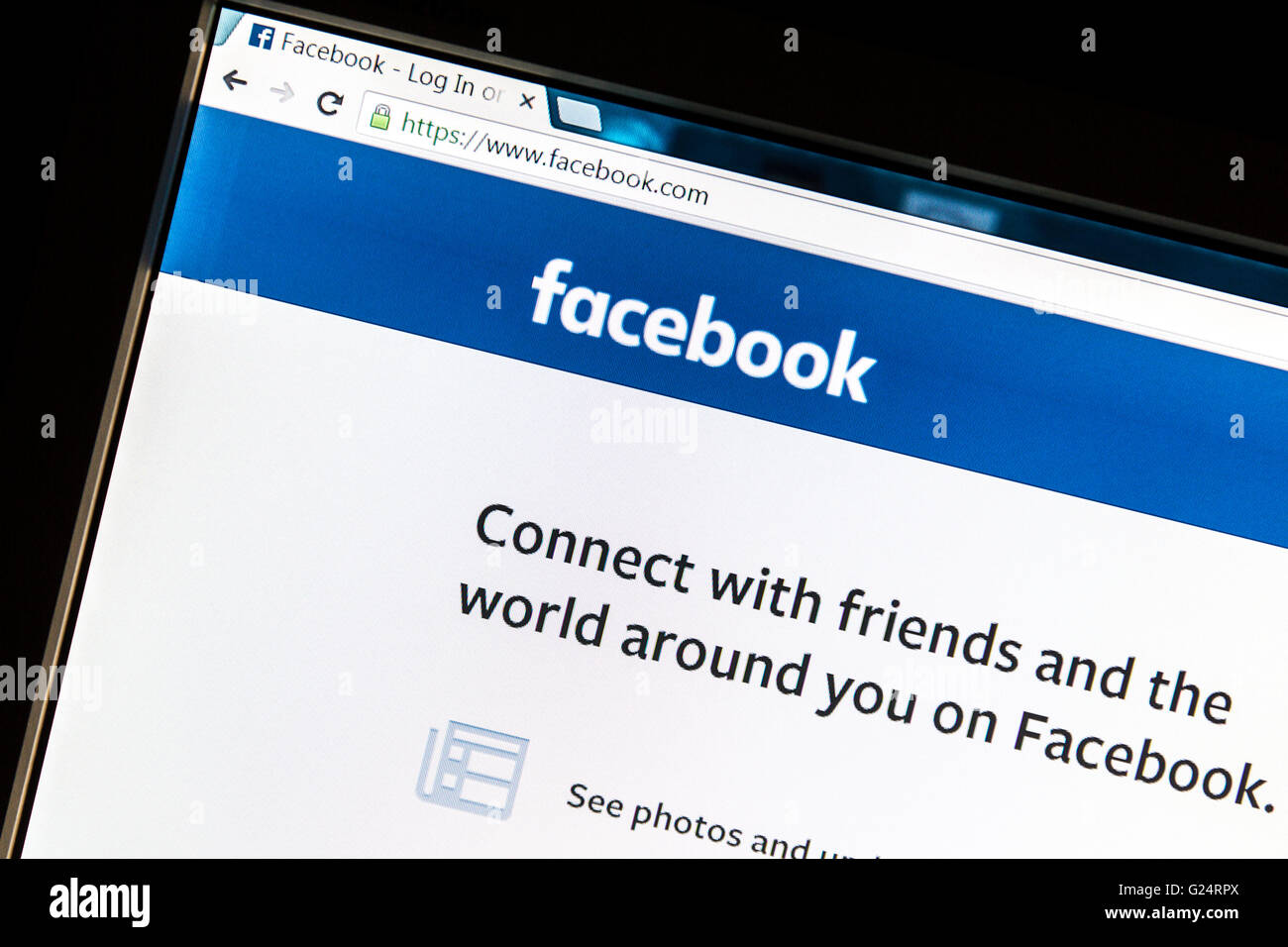 Facebook world connection logo hi-res stock photography and images - Alamy