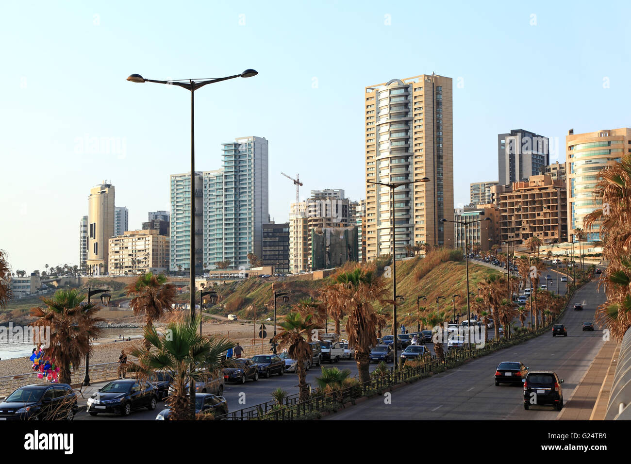 Beirut, Ramlet al Baida Beach Stock Photo - Alamy