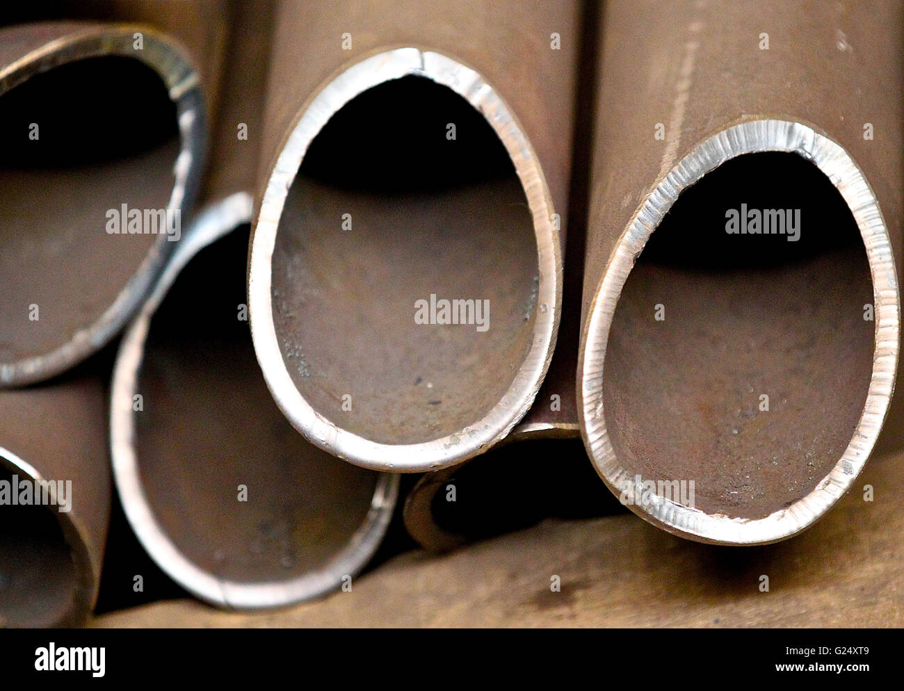 pipe section for further welding in structures Stock Photo - Alamy