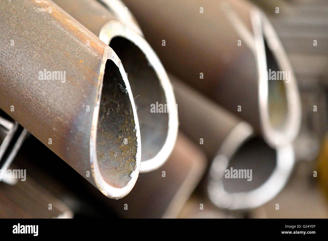 pipe section for further welding in structures Stock Photo - Alamy