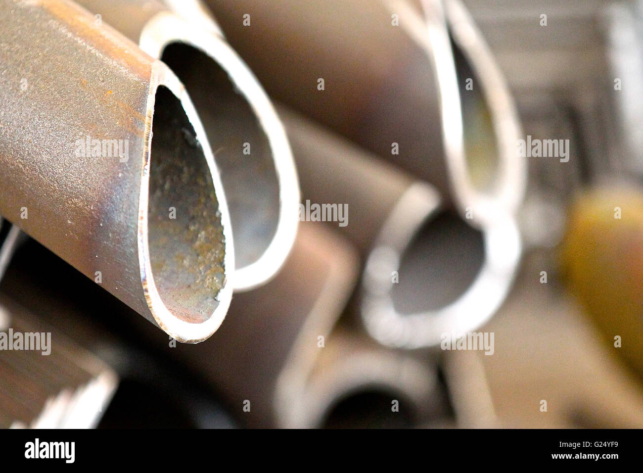 pipe section for further welding in structures Stock Photo - Alamy