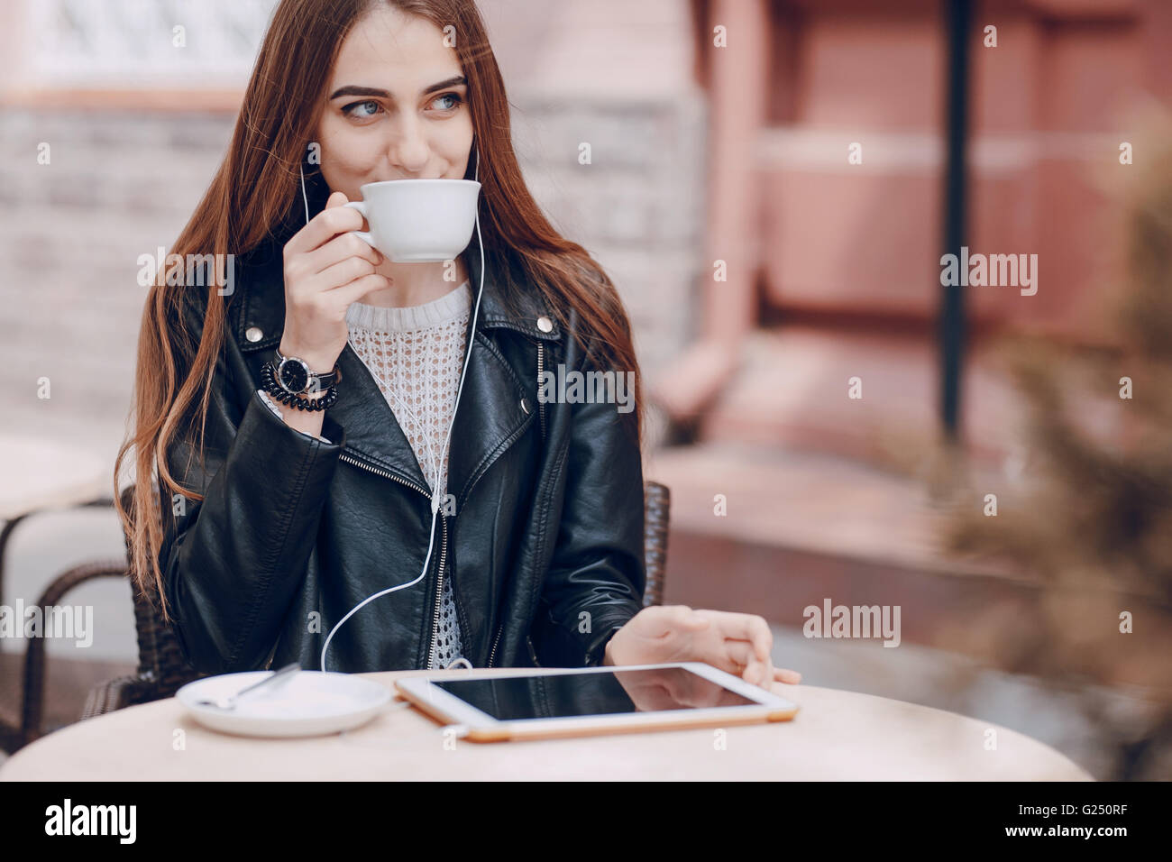 girl in the cafe Stock Photo - Alamy