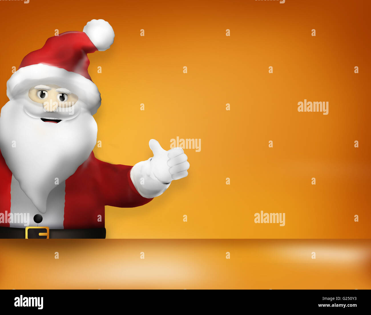 Santa Christmas Thumbs up Stock Photo - Alamy