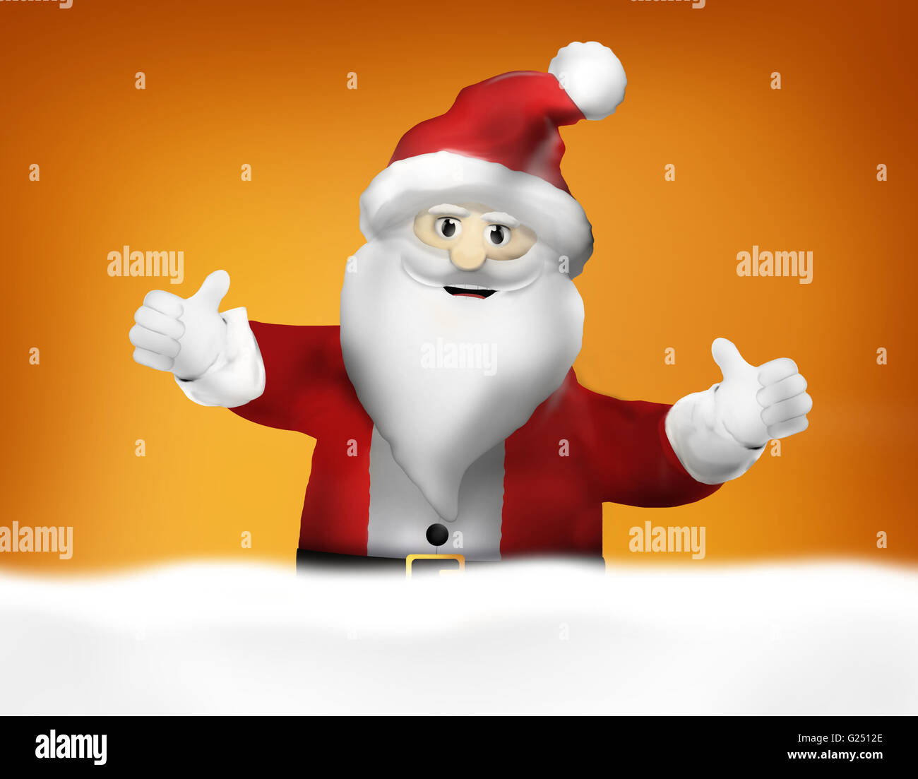 Santa Christmas Thumbs up Stock Photo - Alamy