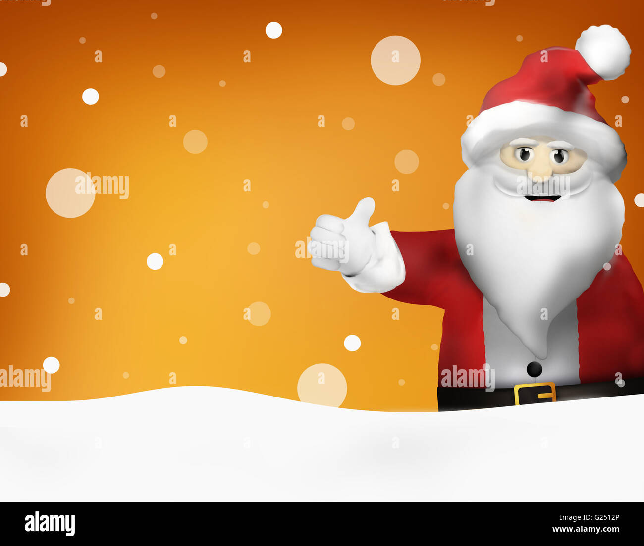 Santa Christmas Thumbs up Stock Photo - Alamy