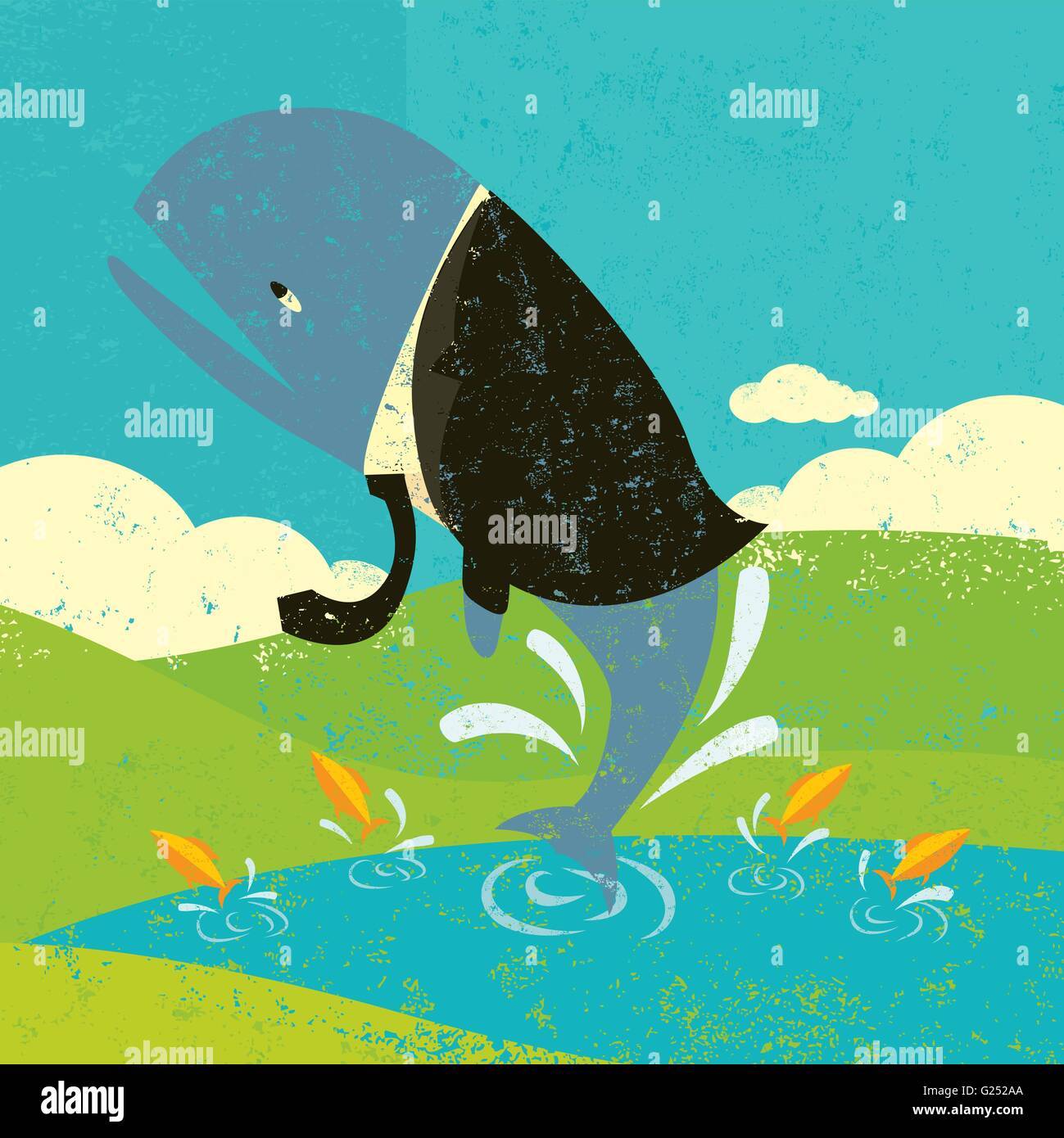 Big fish small pond Stock Vector Images - Alamy