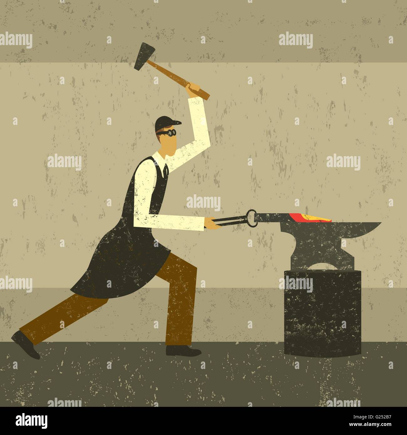 Blacksmith A blacksmith at work Stock Vector Image & Art - Alamy