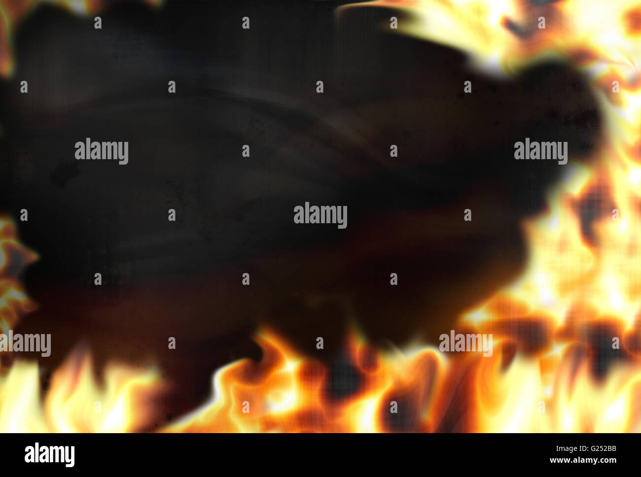 Dark fire flames burning background Stock Photo - Alamy