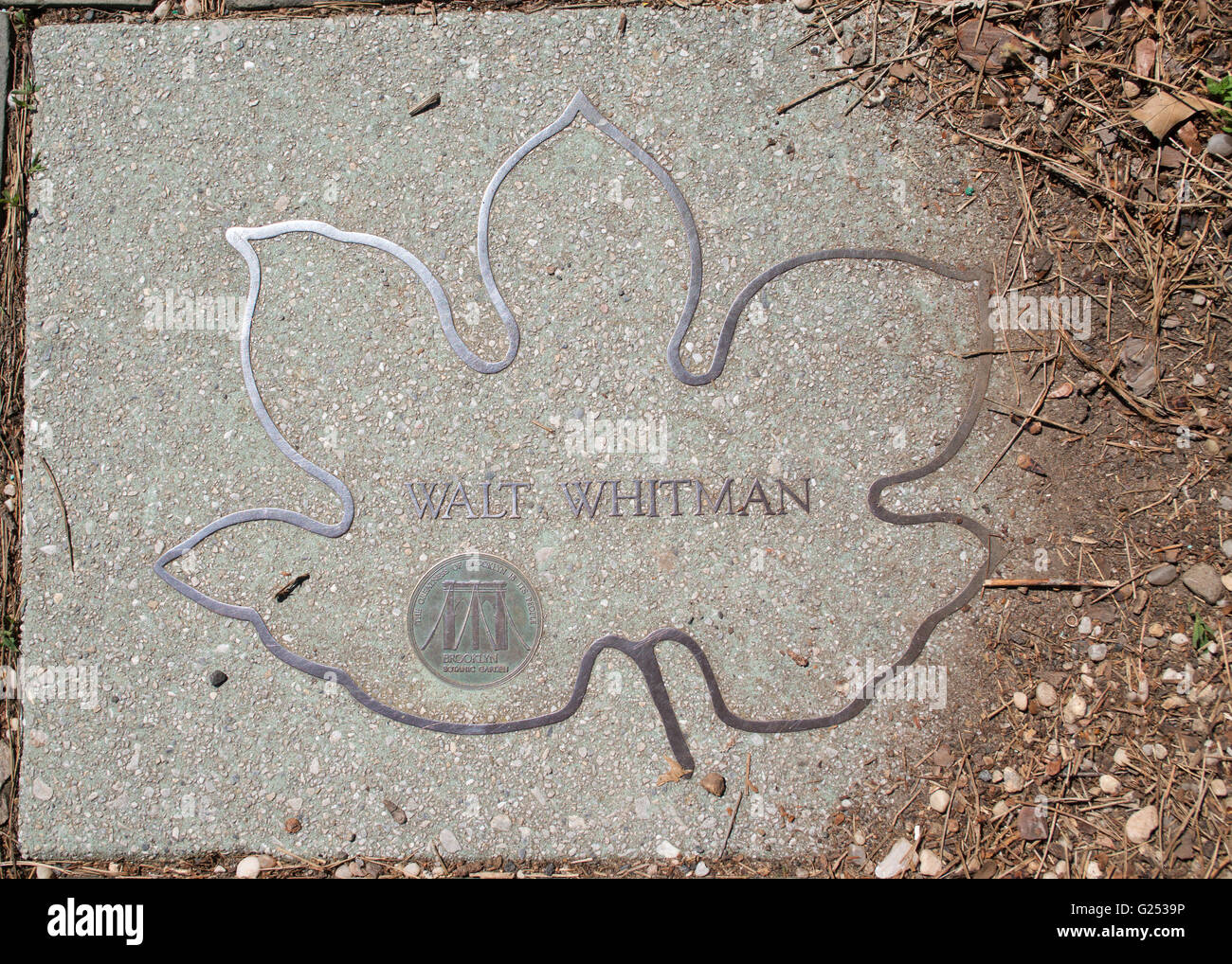 Walt Whitman memorial paving stone Brooklyn Botanic Garden , New York ...