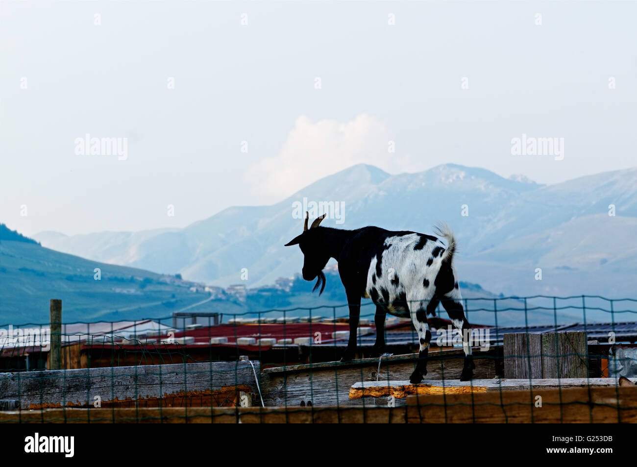 equipment. Castelluccio. mower, agriculture. Umbria, Italy Stock Photo ...