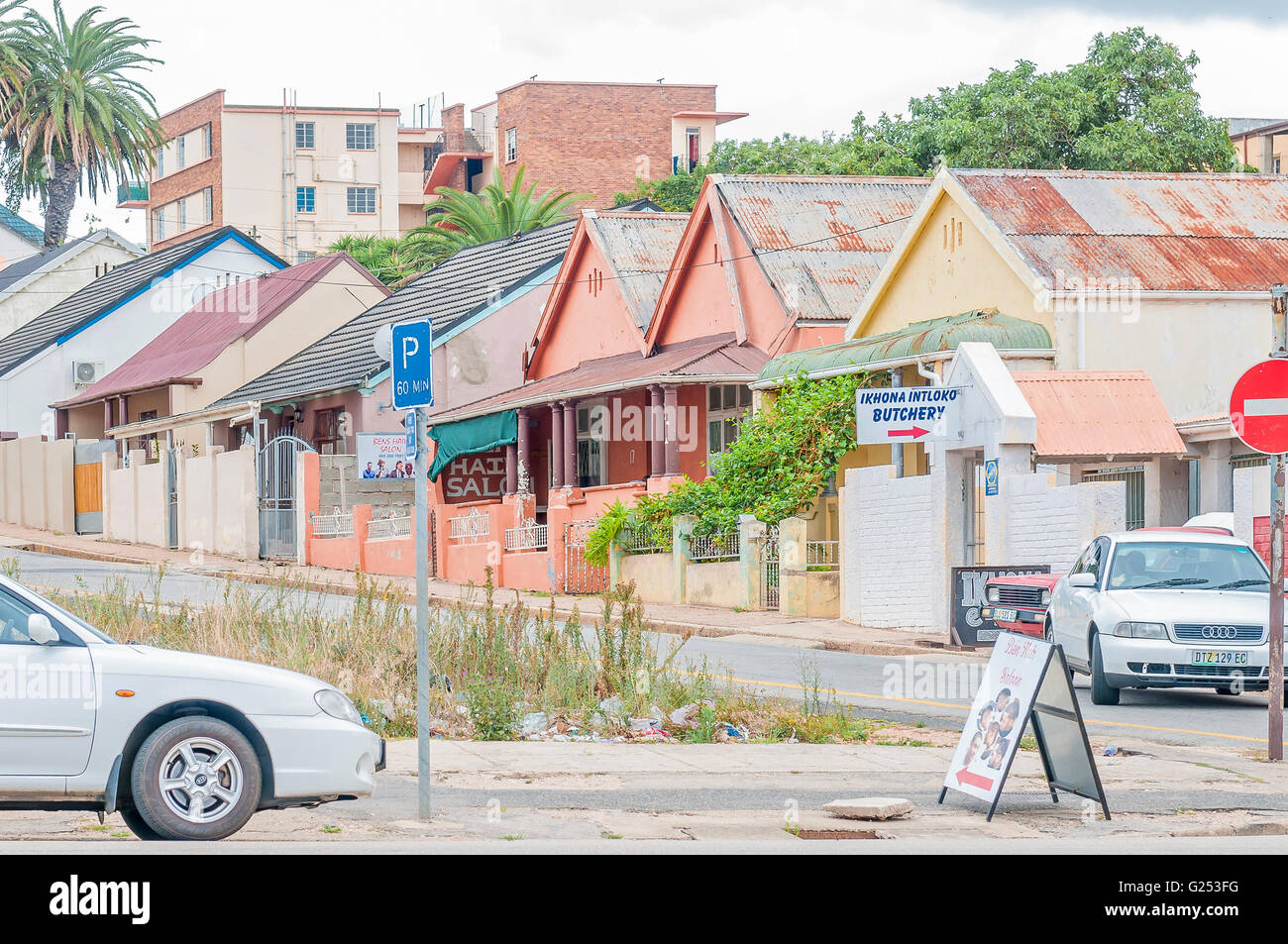 UITENHAGE, SOUTH AFRICA - MARCH 7, 2016: Historic old houses in ...