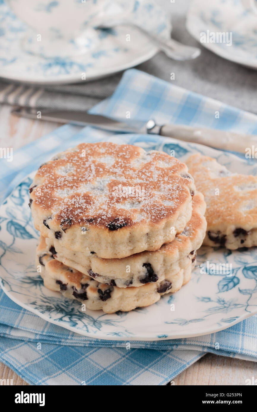 Welsh cakes a traditional griddle cake made with flour and dried fruit ...