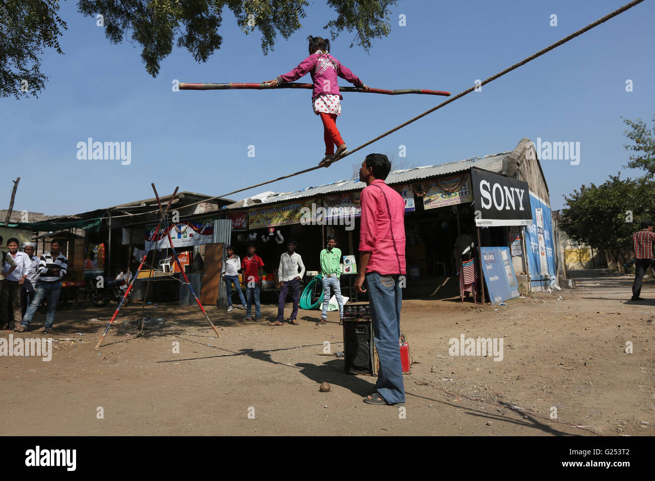 Walking The Tightrope High Resolution Stock Photography and Images - Alamy