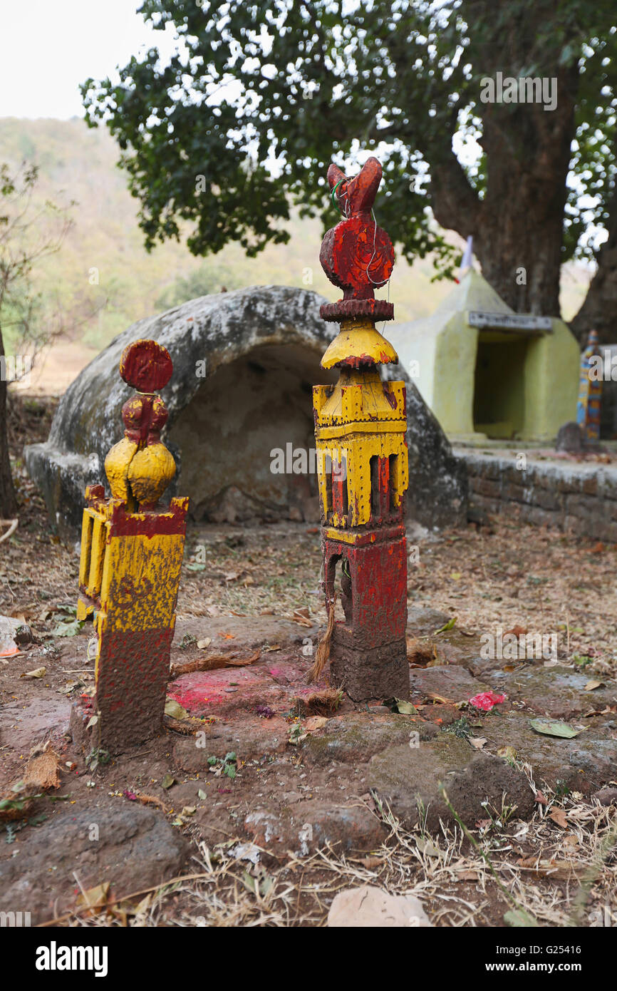 KORKU TRIBE - Gola Baba - Ancestral Memorials - Bori Village - Melghat ...