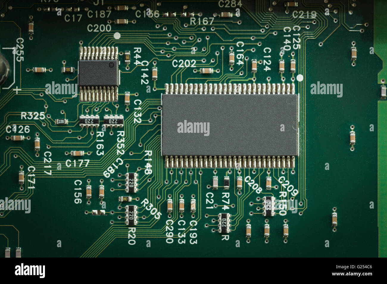 a circuit board in a computer Stock Photo - Alamy