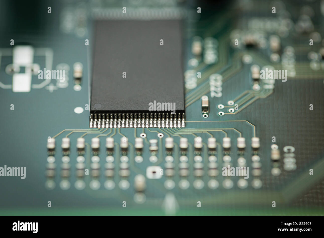 a circuit board in a computer Stock Photo - Alamy