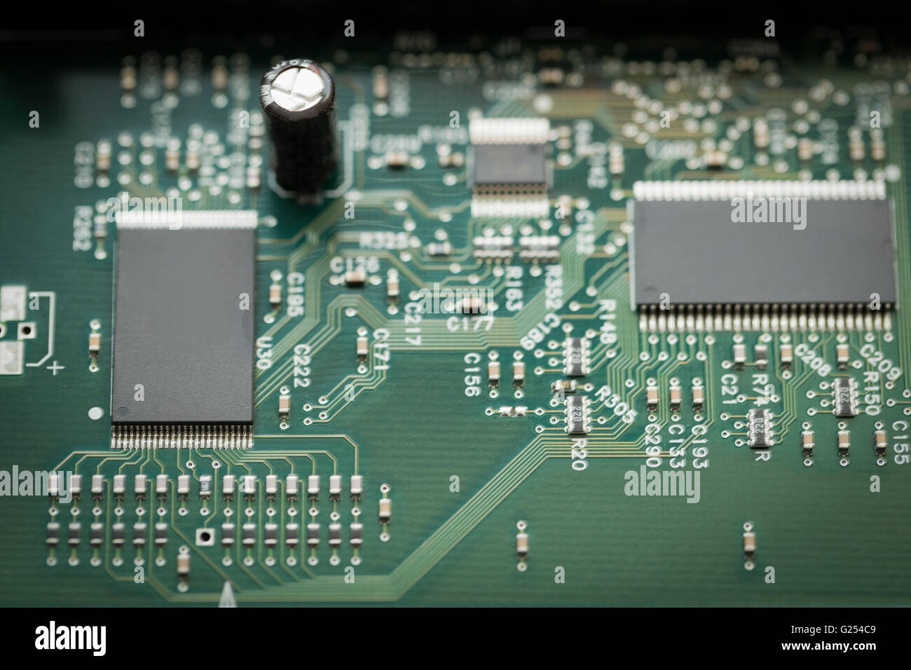 a circuit board in a computer Stock Photo - Alamy