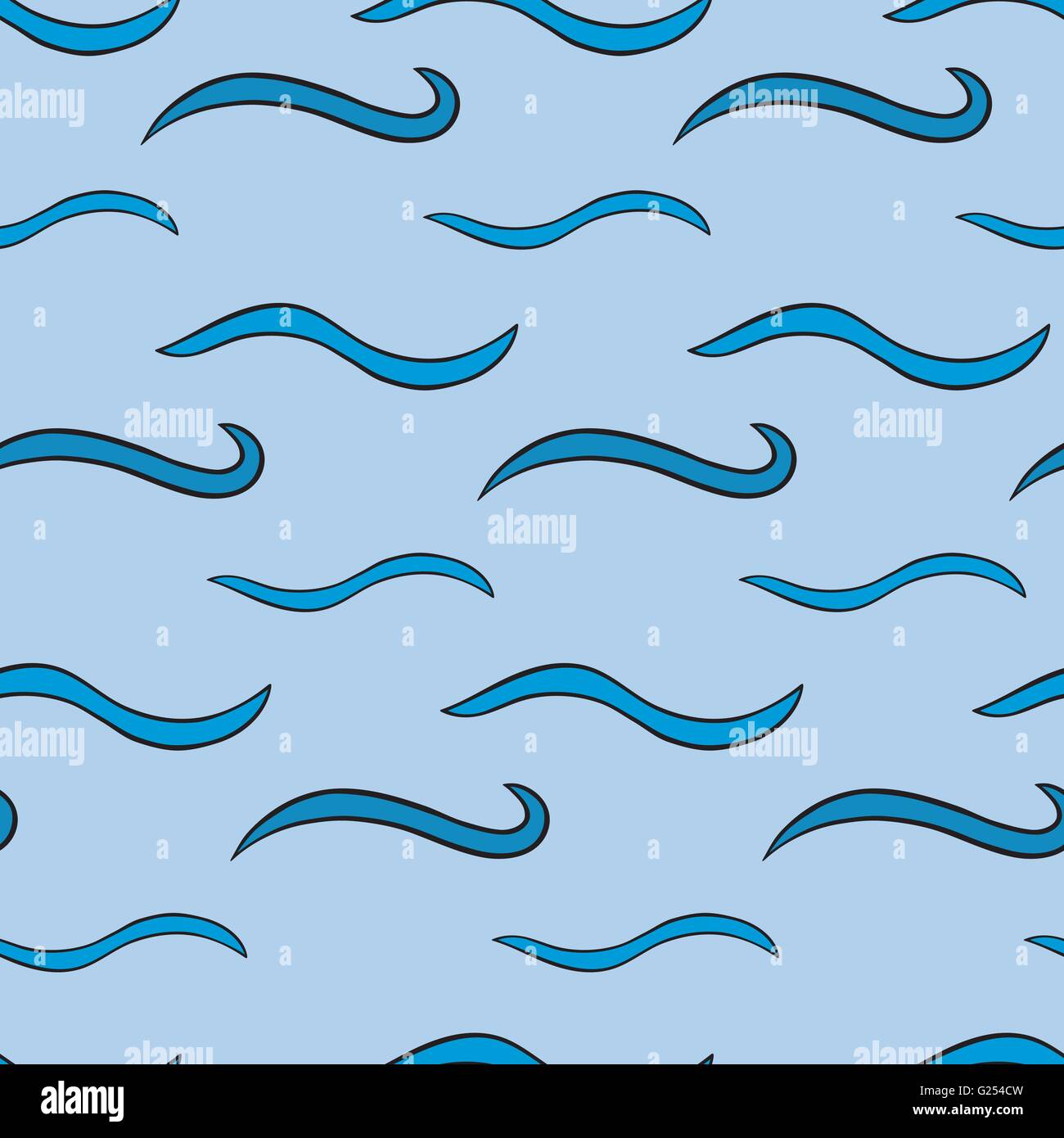 Vector seamless texture. The pattern of abstract waves Stock Vector ...