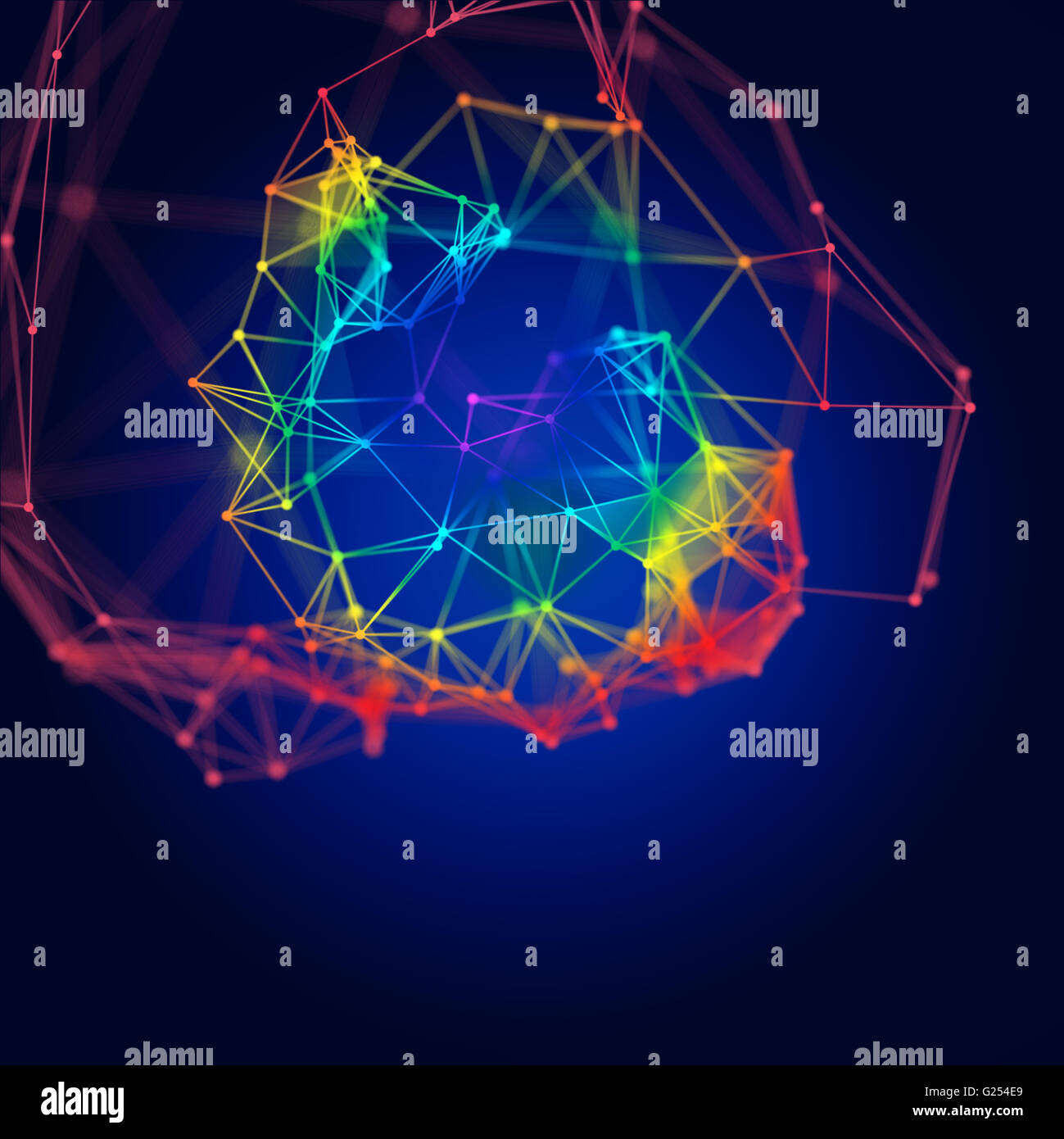 Abstract molecular structure on dark background Stock Photo - Alamy