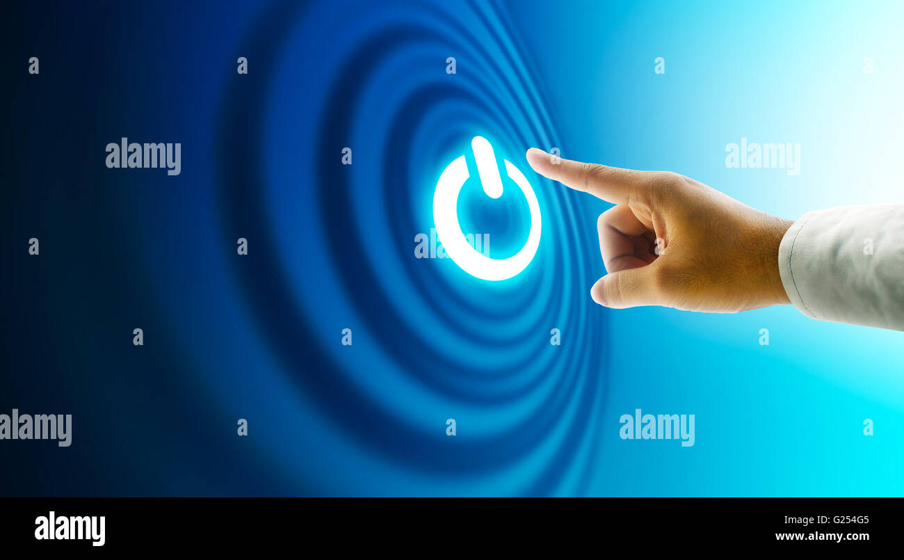 Man hand push freedom hi-res stock photography and images - Alamy