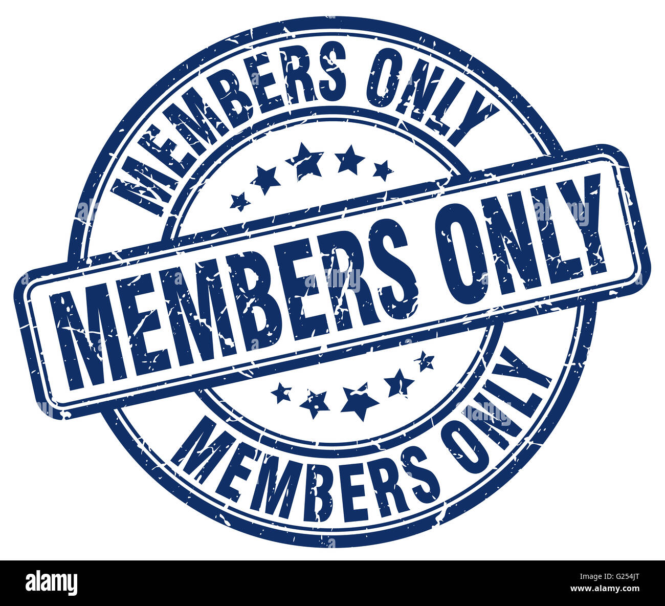 members only blue grunge round vintage rubber stamp Stock Photo - Alamy
